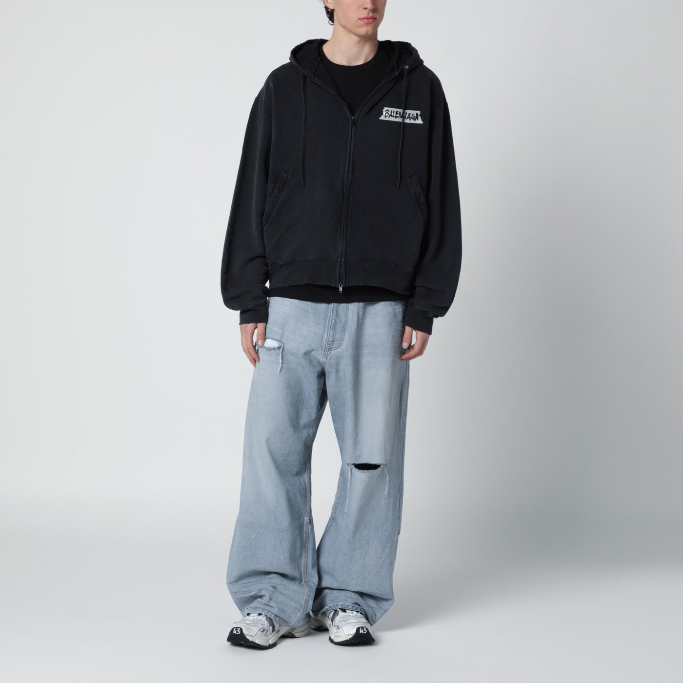 BALENCIAGA Baggy Jeans with Rips